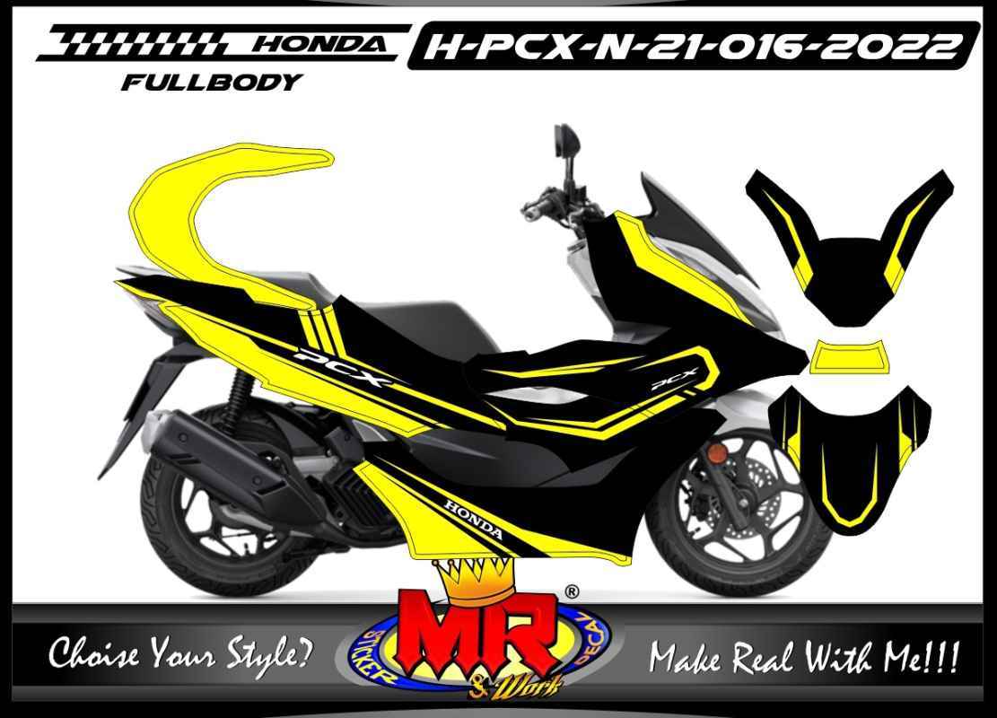 Jual Decal Stiker Fullbody Motor Honda Pcx 160 Decal Motif Racing Bebas ...