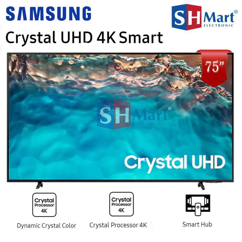 Jual SAMSUNG SMART TV 75 inch CRYSTAL UHD 75BU8000 4K NEW LINE UP 2022 MDN di Seller SHMART ...