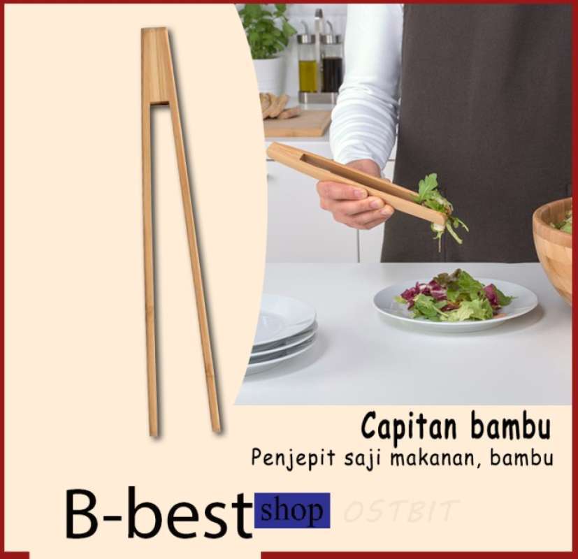 Jual Penjepit Saji Bambu / Penjepit Sayuran / Penjepit Masak Capitan ...