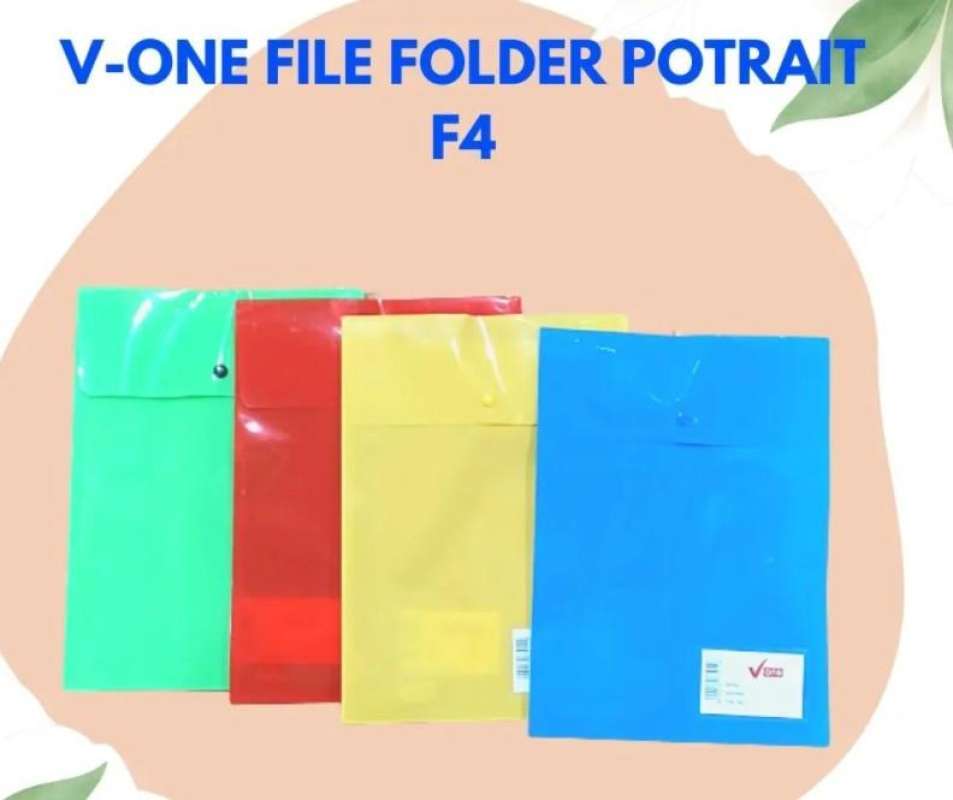 Jual V ONE FILE FOLDER POTRAIT F4 / MAP FILE / MAP PLASTIK - Kuning di ...