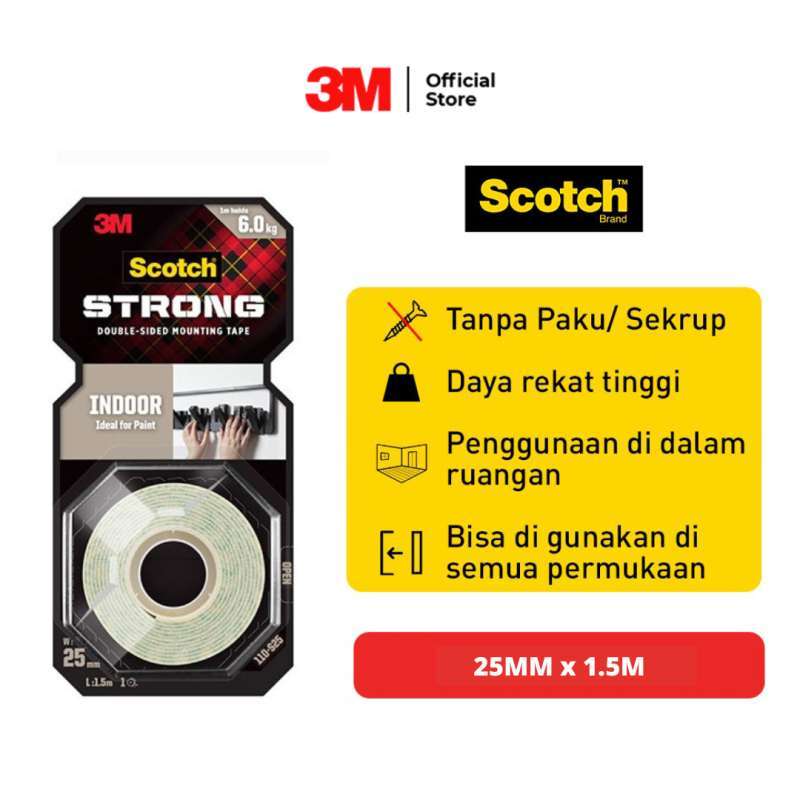 Promo Scotch 3M Perekat Isolasi Indoor Mounting Tape 110-S25 25 MM X 1. ...