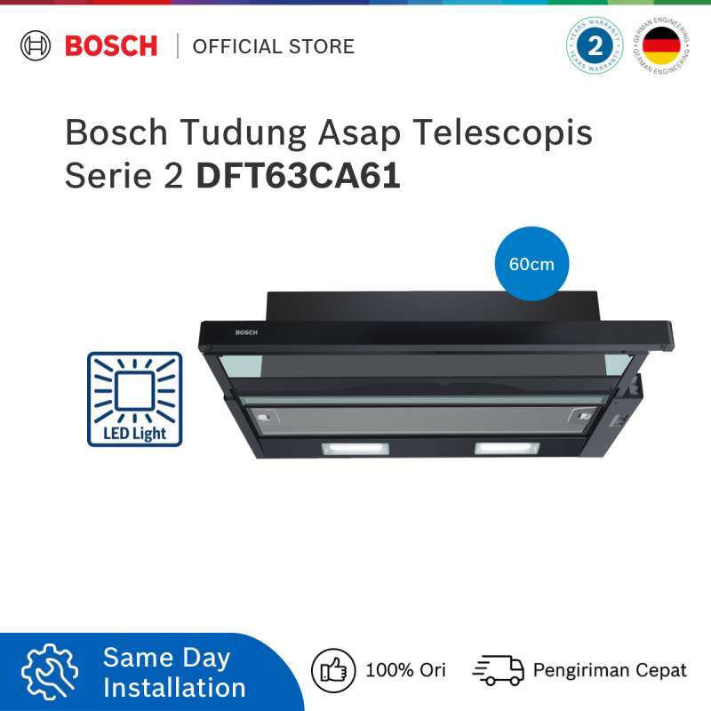 Promo Bosch Dft63ca61 Dft93ca61t Telescopic Cooker Hood / Tudung Asap ...