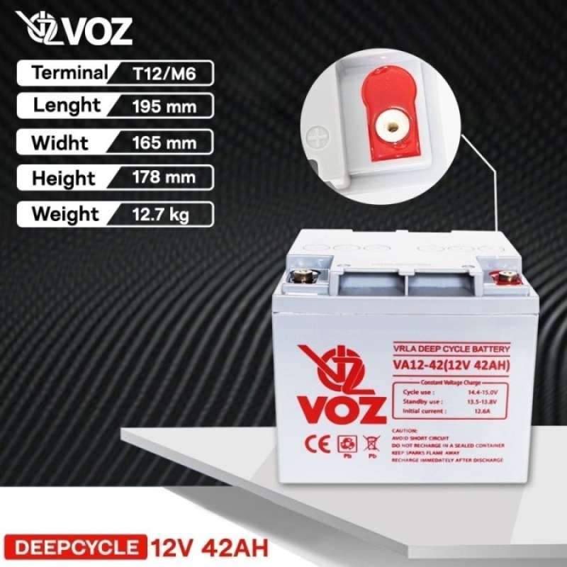 Jual BATTERY KERING VRLA VOZ 12V42AH, AKI UPS 12V 42AH di Seller Bikin ...