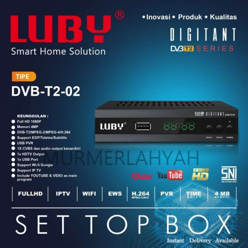 Promo NEW STB Luby Receiver TV STB Digital DVB T2-02 Support WIFI ...