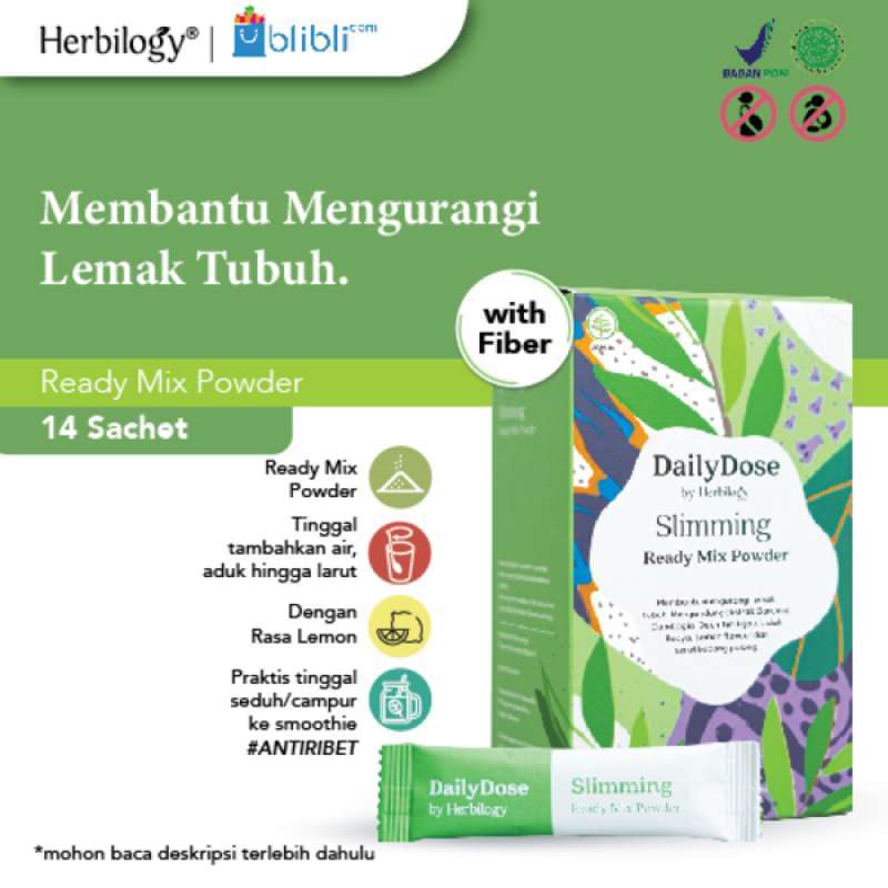 Promo DailyDose Slimming with Fiber - Ready Mix Powder (1 Box 14 Sachet ...