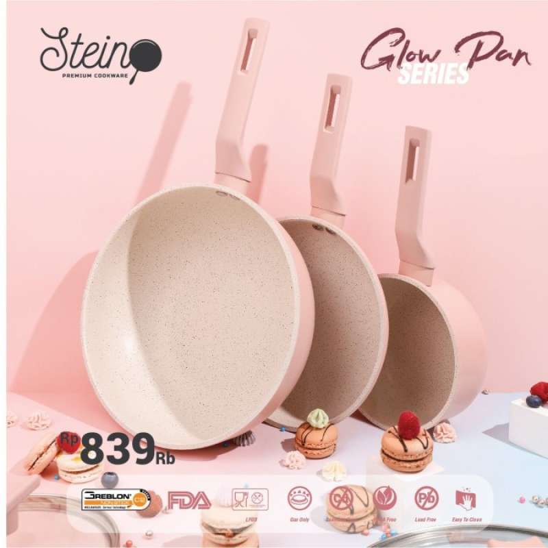 Promo New Product by Steincookware - Glow Pan Series (Pink Ivory) / Pan ...