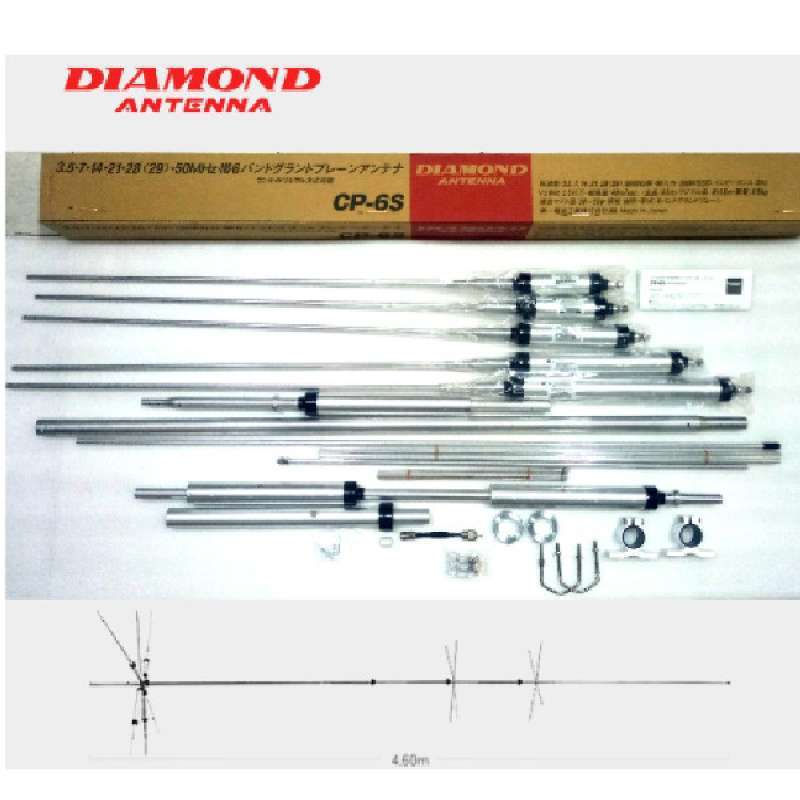 Jual Diamond Cp6s Antenna Radio Hf Ori 4.6m Antena Ssb Vertikal Cp-6s Ori Di Seller Rakomindo ...