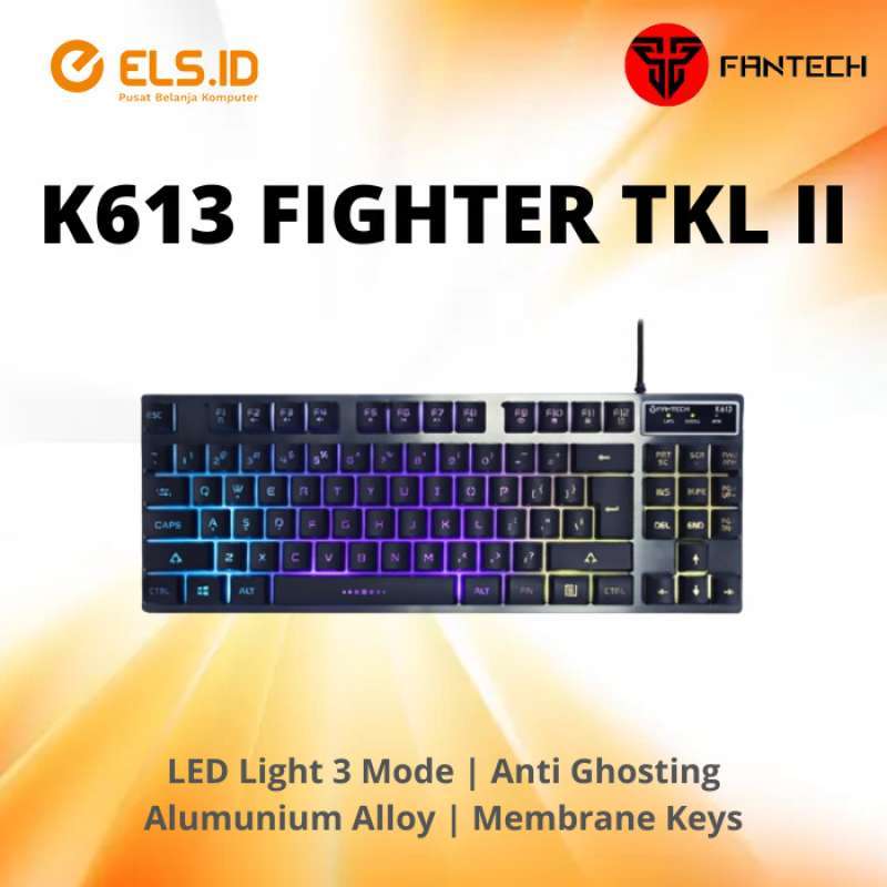 Promo Fantech Fighter II K613 TKL Mini Keyboard Membrane Keys Diskon 12 ...