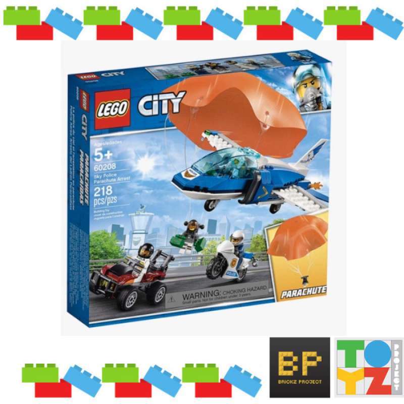 Promo LEGO City 60208 Sky Police Parachute Arrest - Multicolor Diskon ...