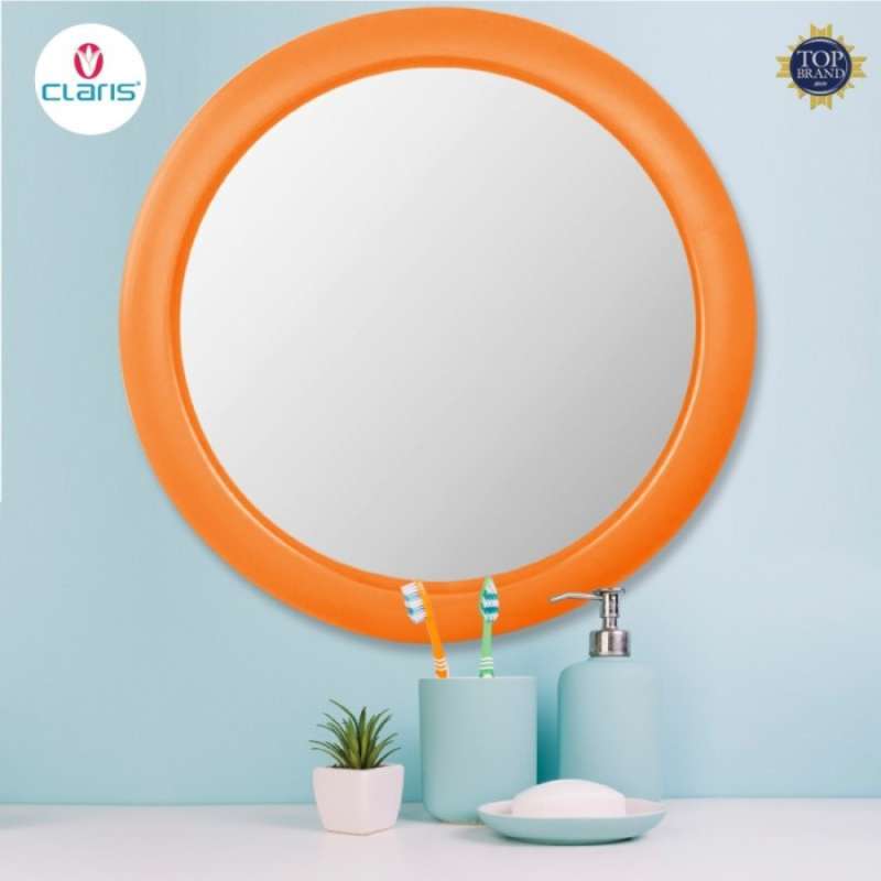 Promo Claris 0386 Round Mirror Angela Cermin Kaca Bulat Tembok Kaca ...