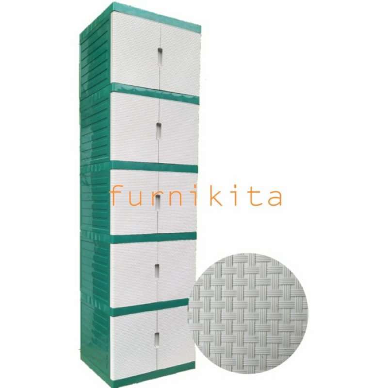 Promo LEMARI PLASTIK SUSUN 5 MINI ARTHA SERBAGUNA ROTAN ANYAM Diskon 50 ...