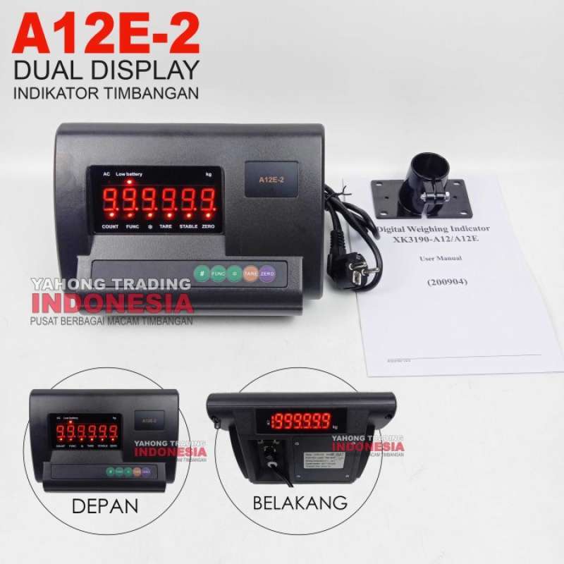 Jual Kepala Timbangan Indikator Timbangan Digital A12E - 2 Dual Display di Seller Dapuraku Store ...