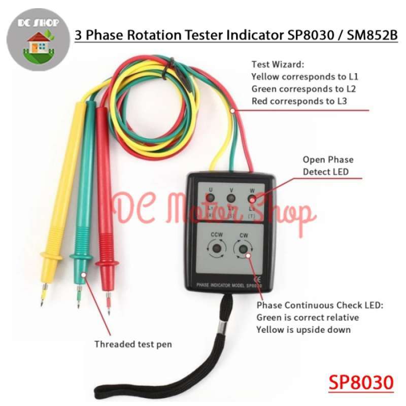 Promo Digital Three 3 Phase Indicator Sp8030 Sm852b Sequence Rotation ...