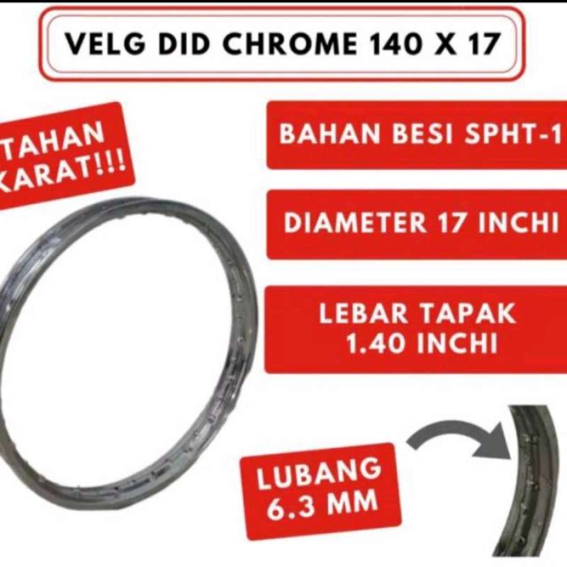 Jual Velg DID Besi Chrome Ring 17 ,, ORIGINAL DiD di Seller Tune Up Pro ...