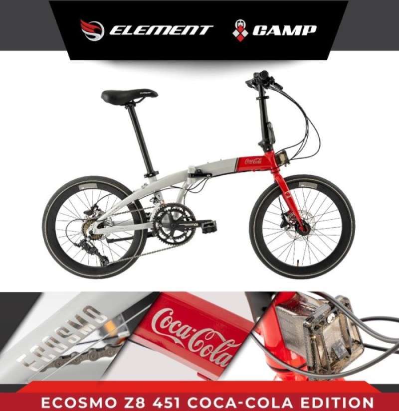 Jual Sepeda Lipat 20 Inch Element Ecosmo Z8 451 Coca Cola Edition 16 ...