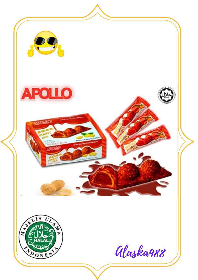 Jual Apollo Roka Peanut Bar Wafer 24x18gr di Seller Hokky Fruit ...