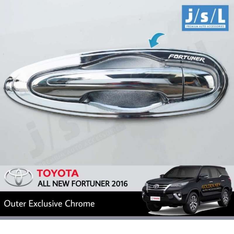 Promo Mangkok Pintu All New Fortuner Outer Handle Cover Exclusive Chrome JSL Diskon 17% di ...