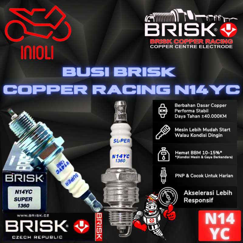 Jual Busi Racing Brisk Copper N14yc Piaggio Excel Px Exclusive 150 Rx ...