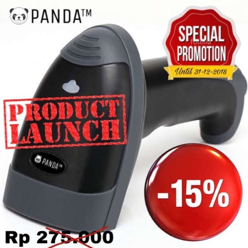 Promo Barcode Scanner Laser Tangan 1D PANDA PRJ-818 USB (Tanpa Stand ...