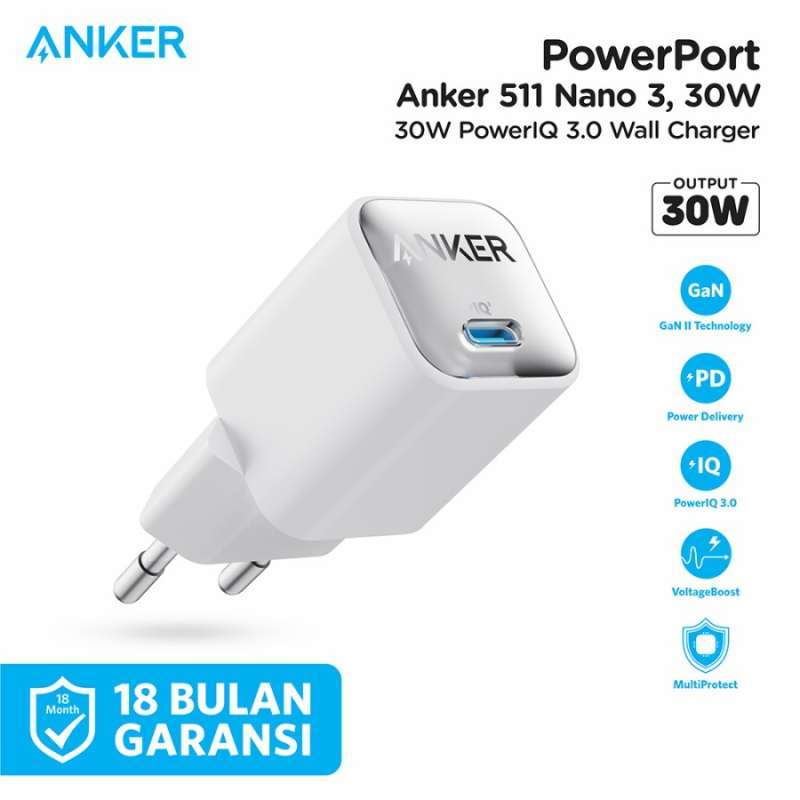 Promo Wall Charger Anker Super Fast Charging Nano III 30W - A2147 ...