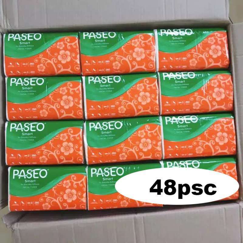 Jual Paseo Smart 250 Sheet Tisu Wajah [1 Dus/ Isi 48pcs] Tissue Paseo ...