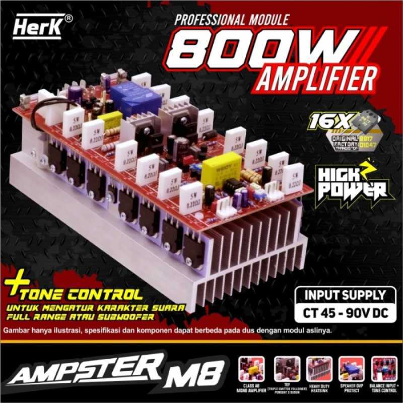 Jual KIT POWER AMPLIFIER AMPSTER M8 800W HERK di Seller Delta Audio ...
