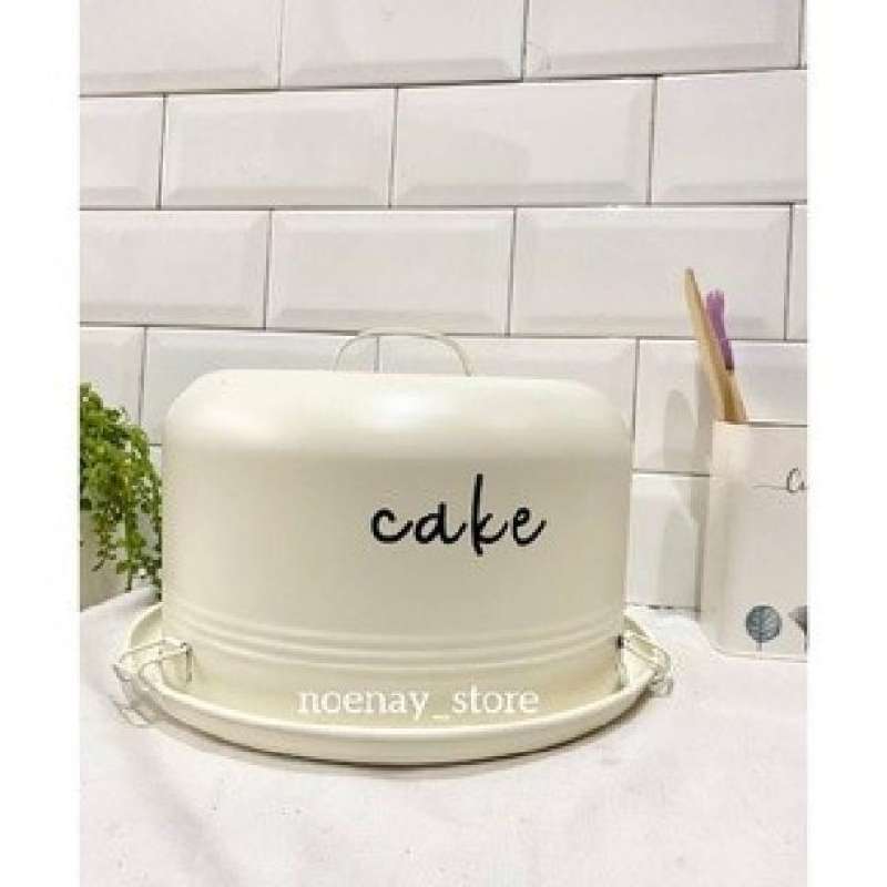 Jual ROUND CAKE DISH WADAH SAJI TEMPAT KUE ROTI PENYIMPANAN MAKANAN ...