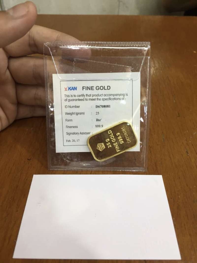 Jual Edisi Lama Logam Mulia 25 Gram - Lm Antam - Emas Batangan Kepingan ...