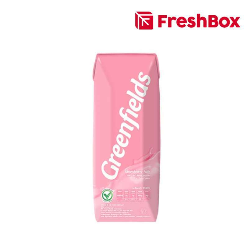Jual Susu Greenfields Strawberry UHT [250 mL] FreshBox di Seller FreshBox Official Store - Petir ...