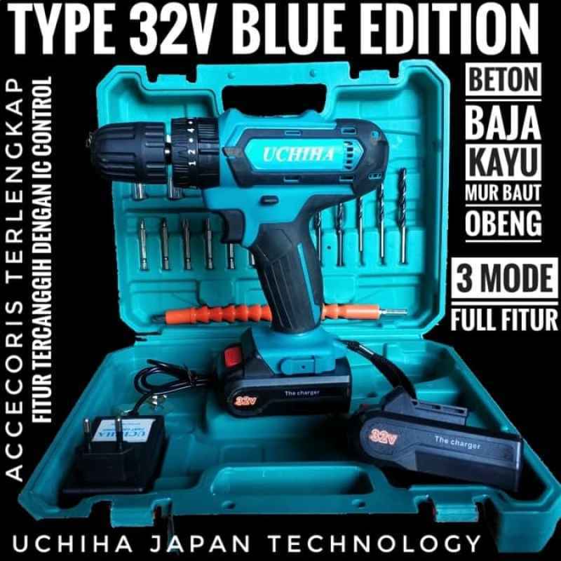 Jual toolkit alat tukang tool set kit komplit mesin bor baterai uchiha ...