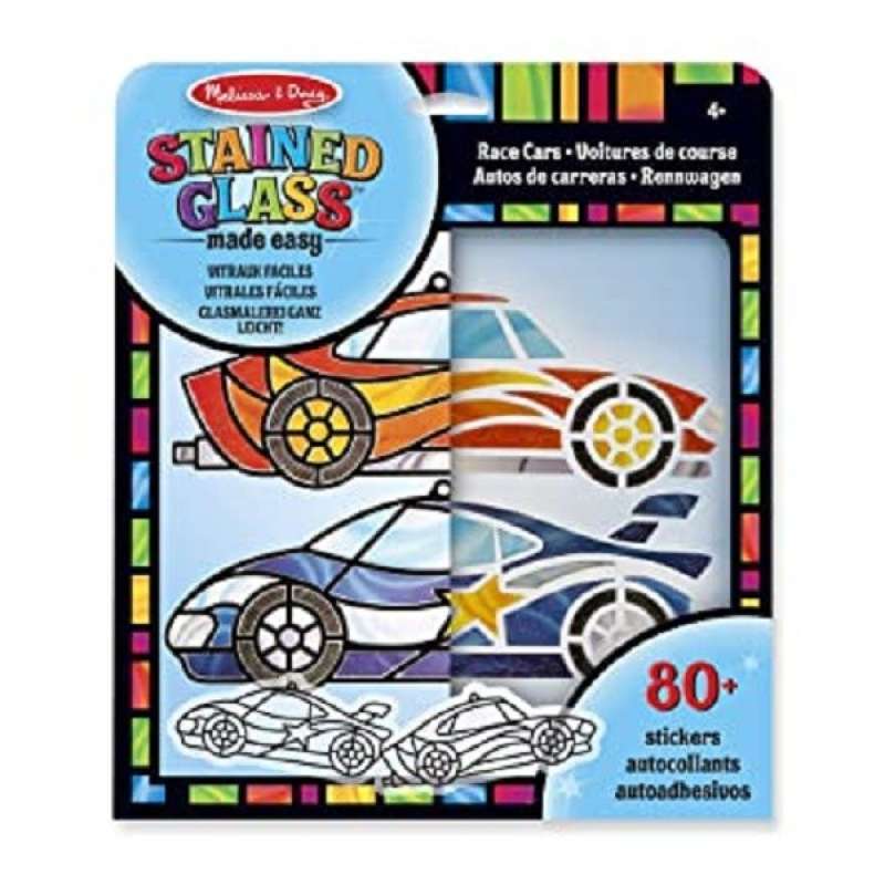 Jual Melissa & Doug Stained Glass Race Cars Ornaments Edukasi MD-9293 ...