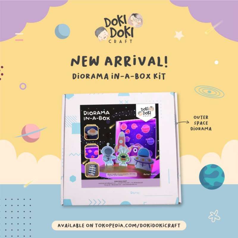 Jual Diorama in a Box - Outer Space Paper Craft Doki Kids DIY Activity ...