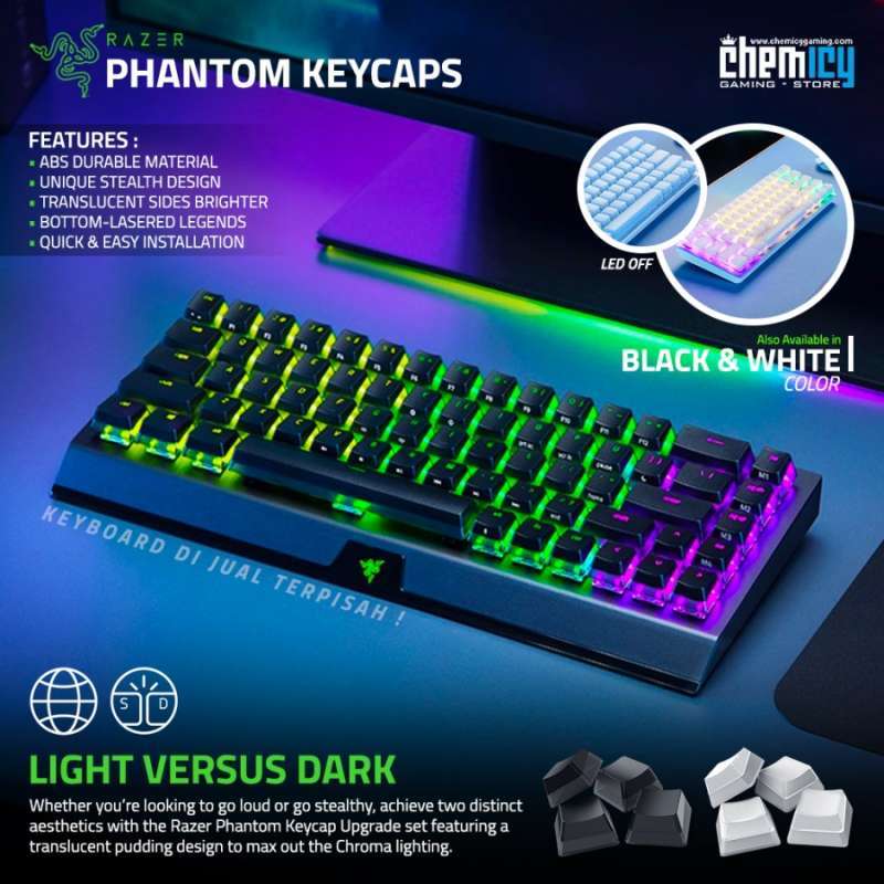 Jual Razer Phantom Keycaps Upgrade Set 128-Key for Mechanical Keyboard ...