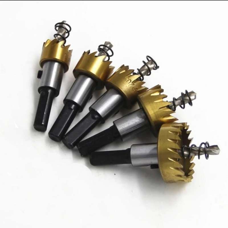 Jual Holesaw Hole Saw Besi Set 5pcs Mata Bor Lubang Besi Metal Di ...