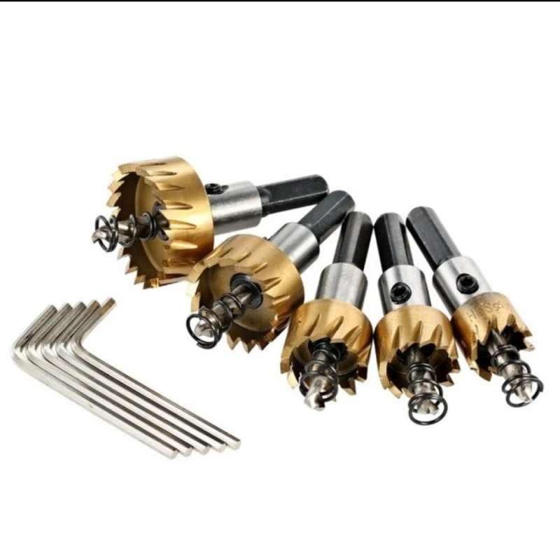 Jual Holesaw Hole Saw Besi Set 5pcs Mata Bor Lubang Besi Metal Di ...