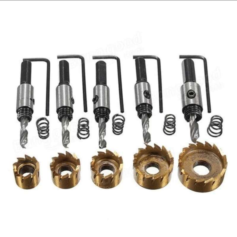 Jual Holesaw Hole Saw Besi Set 5pcs Mata Bor Lubang Besi Metal Di ...