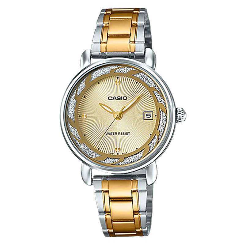 Promo Casio Ltp-e120sg-9adf Enticer Ladies Gold Dial Dual Tone Stainless Steel Strap [machtwatch ...