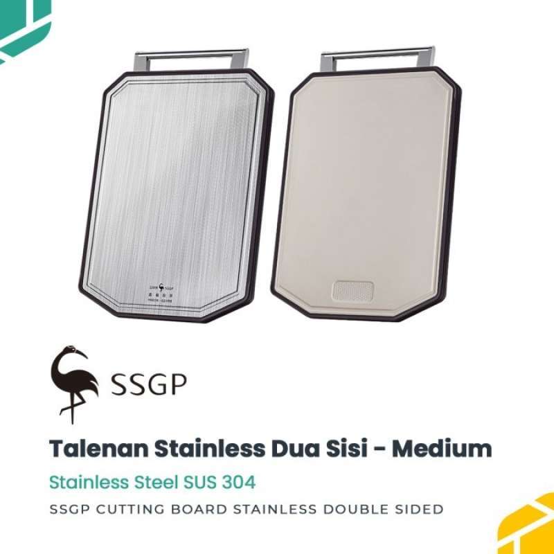 Jual SSGP Antibacterial Talenan/Papan Potong Dua Sisi Stainless SUS304 ...