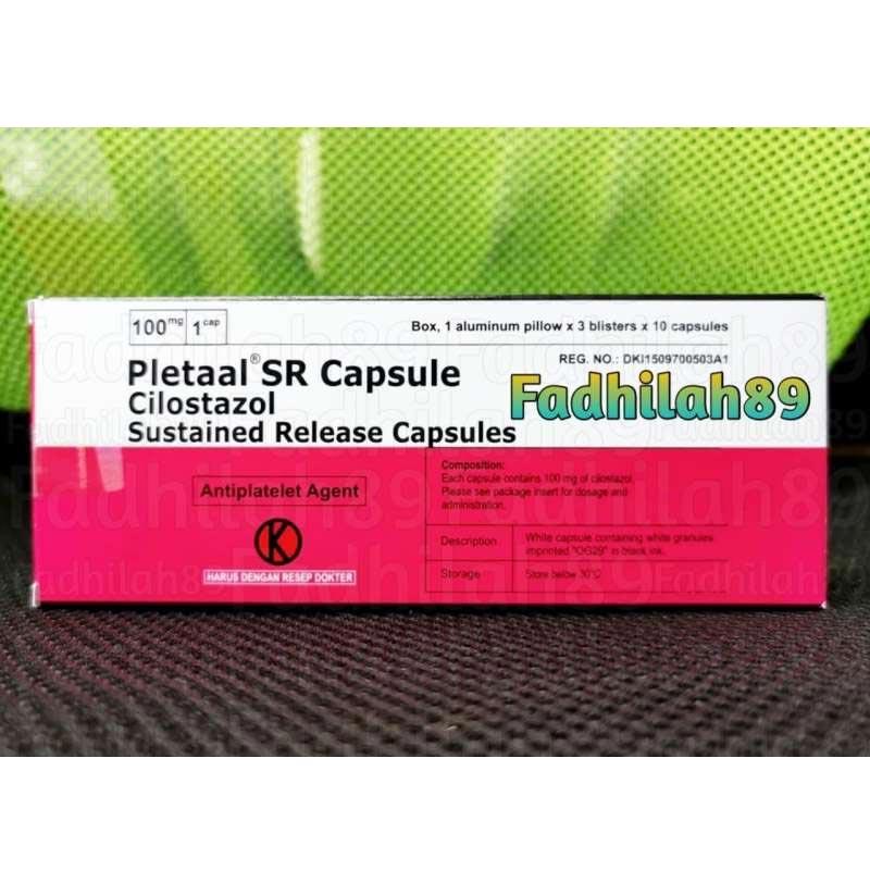 Jual Pletaal Sr 100 Cilostazol 100 Mg (3 Strip /30 Kapsul) Di Seller ...