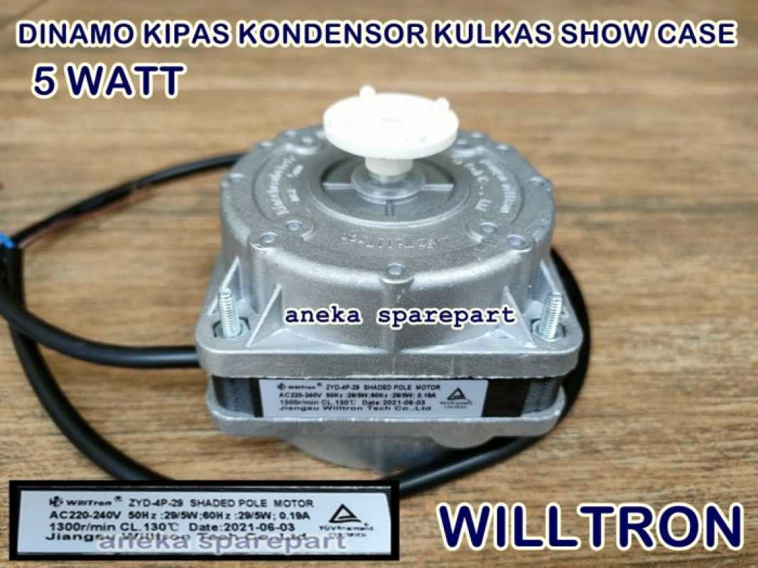 Jual FAN MOTOR DINAMO KIPAS KONDENSOR SHOWCASE 5 WATT WILLTRON ORIGINAL ...