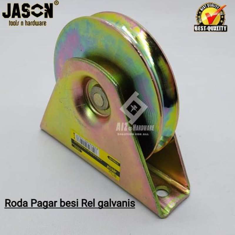 Jual JASON Roda Pagar besi Rel galvanis gate wheel U Bulat di Seller ...