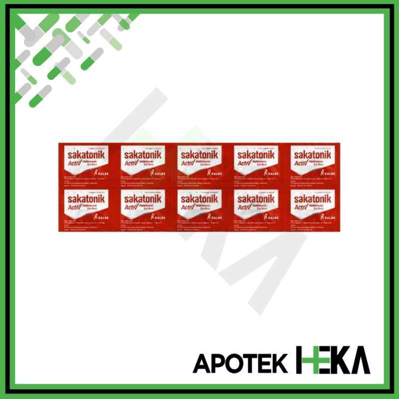 Jual Sakatonik Activ Kaplet Strip isi 6 Tablet - Zat Besi untuk Anemia ...