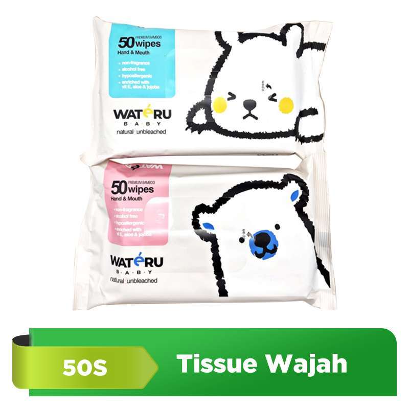 Promo Wateru Premium Bamboo Tissue Basah 50 Sheets / 2 Ply Diskon 4% di ...