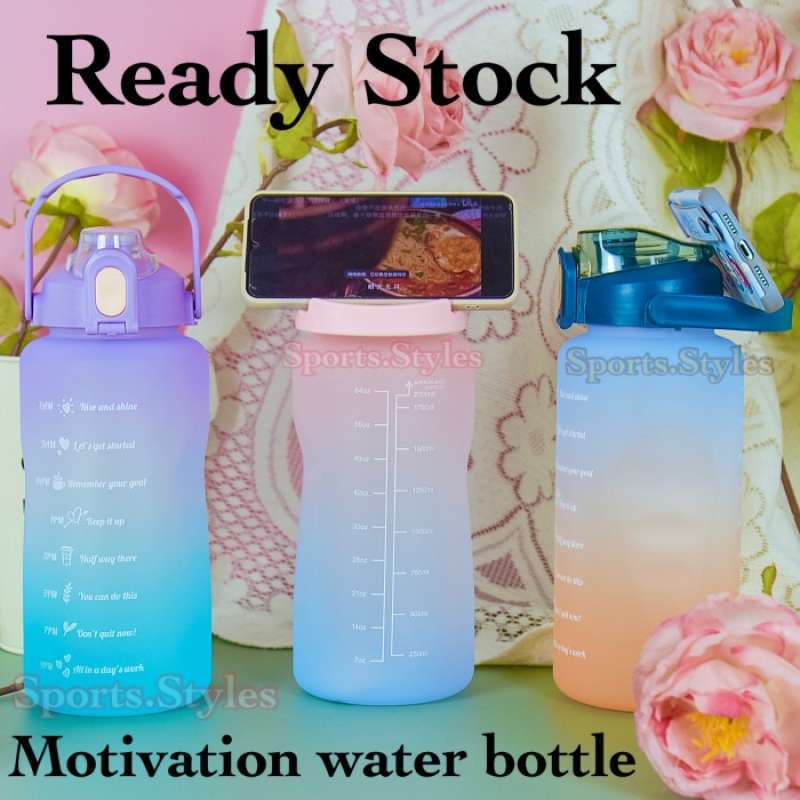 Promo Botol Air Minum Motivasi Penanda/Taruk Hp/Olahraga/Time-Marked ...