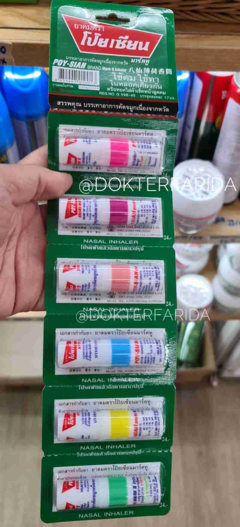 Jual Pim Saen Poy Sian Brand Mark II Nasal Inhaler 2 in 1 - Original ...