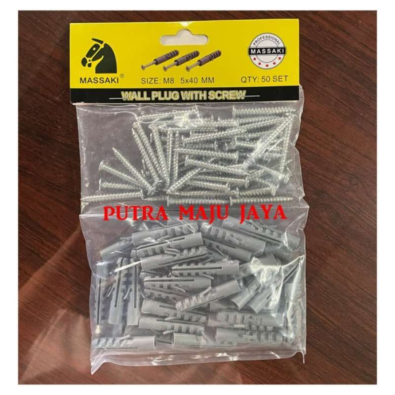 Promo M8 Fisher Fiser Sekrup Skrup Baut Set M8 S8 Massaki ( 50 Set ) Diskon 23% di Seller SENTRA ...