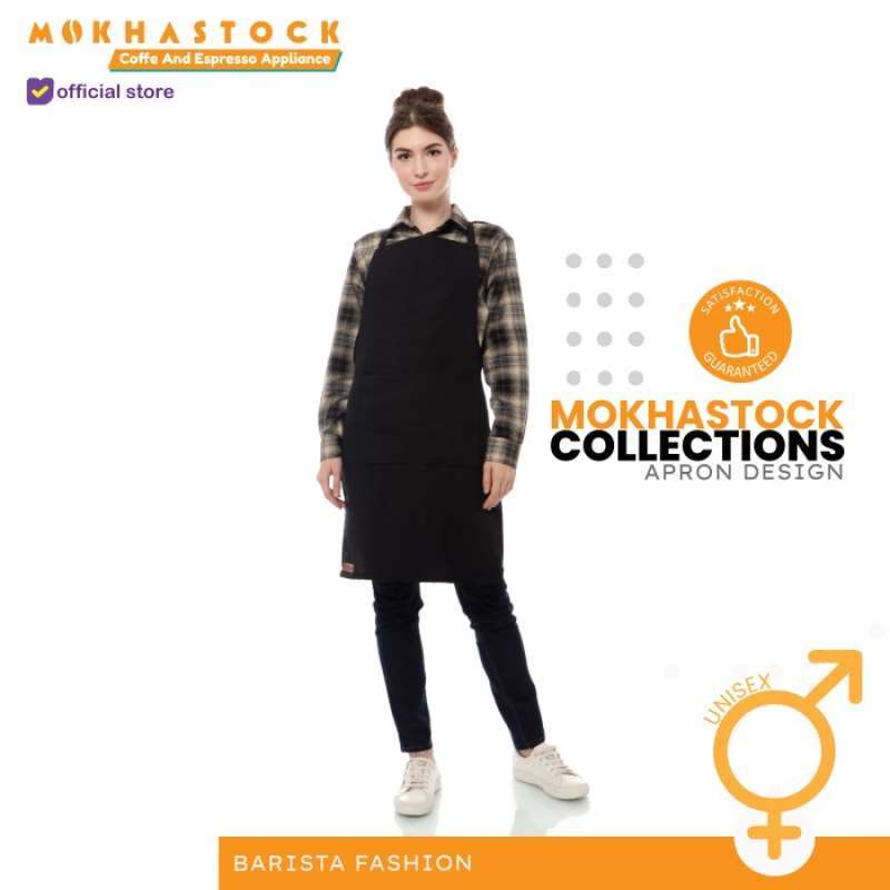 Promo Mokhastock Apron Barista Drill Modern Alice Kyle Unisex Diskon 23 ...