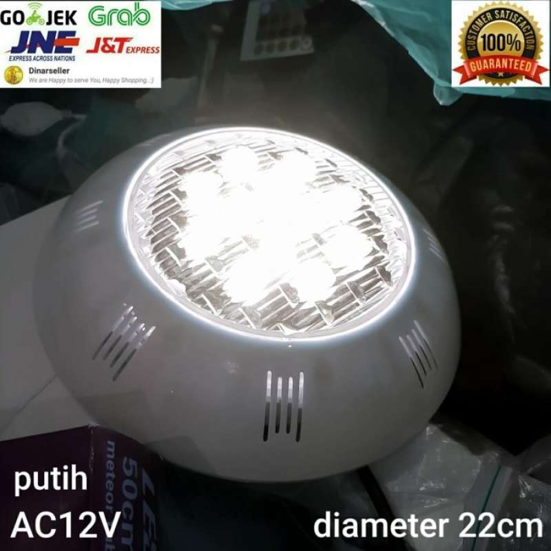 Jual LAMPU KOLAM LED 12 WATT AC 12V CAHAYA PUTIH SWIMMING POOL LIGHT ...