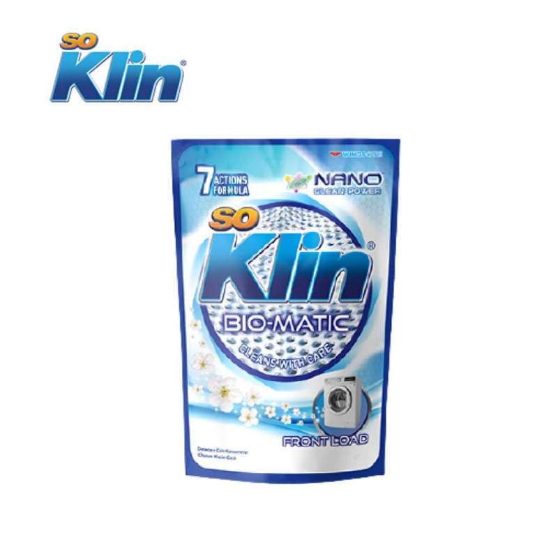 Promo So Klin Bio-Matic Liquid Detergent Front Load pouch [700 ml ...