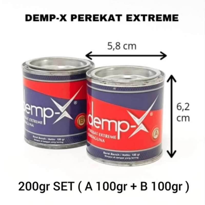 Jual Demp-X Perekat Extreme 200 Gr Set ( A 100Gr + B 100 Gr ) di Seller Erazel Storee - Kota ...
